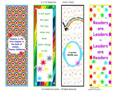 Rainbow Rain Bow Bookmarks Childen - CUP651959_2049 | Craftsuprint
