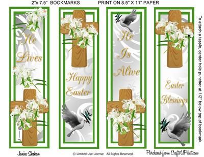 Easter Christ Cross Bookmarks Book Marks - CUP654065_2049 | Craftsuprint