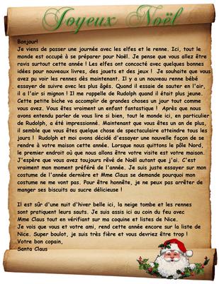 French Letter from Santa - CUP655627_2049 | Craftsuprint