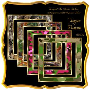 Camo Camouflage Military Frame Set - CUP656066_2049 | Craftsuprint