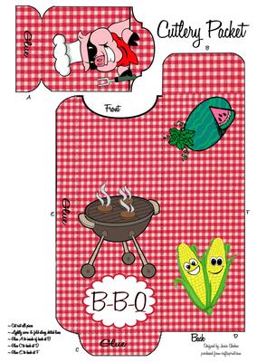 Bbq Cook Out Cutlery Wrap 1 - CUP657935_2049 | Craftsuprint
