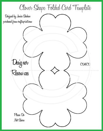 Clover Shamrock St Patrick Folded Shaped Card Template - CUP659345_2049 ...