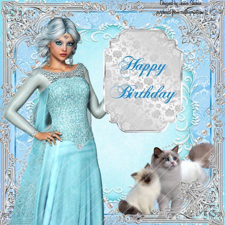Cats & Ice Queen Birthday Card and Decoupage - CUP661099_2049 ...