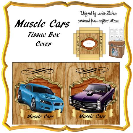 Muscle Cars for Men Tissue Box Cover - CUP665023_2049 | Craftsuprint
