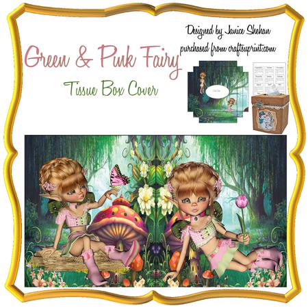 Pink & Green Faery Fairy Kleenex Tissue Box Cover - CUP665516_2049 ...