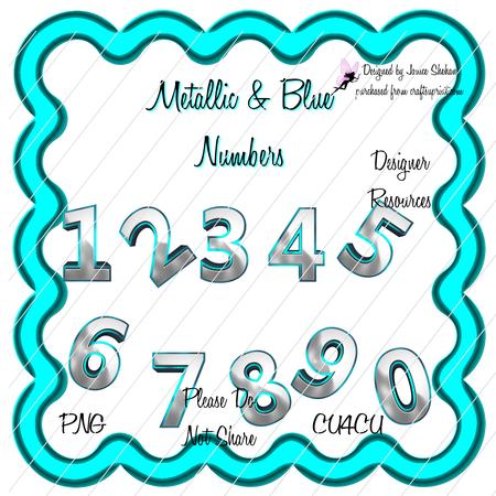 Metallic Blue Numbers Png Scrapbooking Clipart - CUP669070_2049 ...
