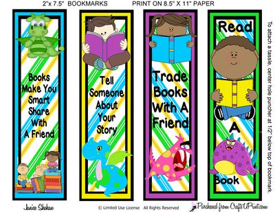 Monster Bookmarks Book Marks Children - CUP671193_2049 | Craftsuprint