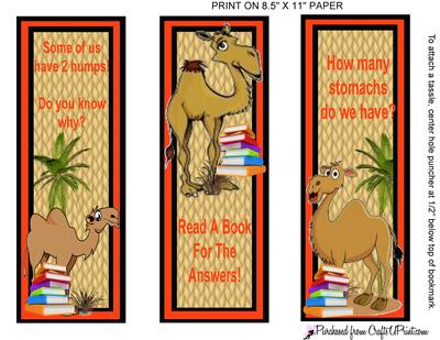 Camel Bookmarks Book Marks Boys Girls Children - CUP671383_2049 ...