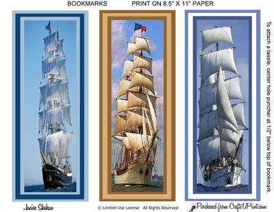 Tall Ships Bookmarks Book Marks Men Man - CUP676433_2049 | Craftsuprint