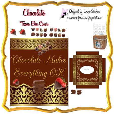 Chocolate and Gold Tissue Kleenex Box Cover Wrapper - CUP676675_2049 ...