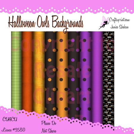 Halloween Owls Background Paper - CUP679572_2049 | Craftsuprint