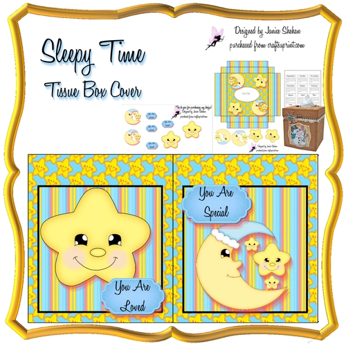 BABY SLEEPY TIME KLEENEX TISSUE BOX COVER HOLDER - CUP698383_2049 ...