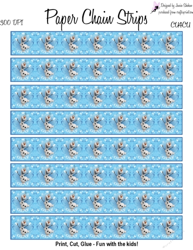 FROZEN ELSA ANNA OLAF PAPER CHAINS 6 - CUP727374_2049 | Craftsuprint