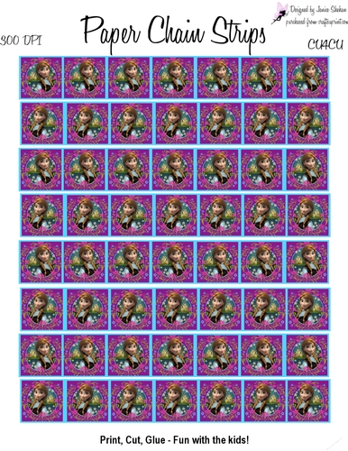 FROZEN ELSA ANNA OLAF PAPER CHAINS 8 - CUP727379_2049 | Craftsuprint