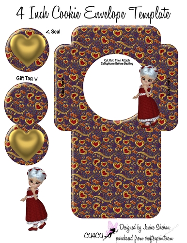 VALENTINES DAY COOKIE POCKET ~ SWEETIE PIE - CUP756512_2049 | Craftsuprint