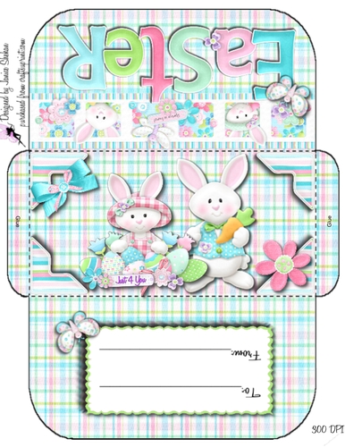 EASTER BUNNY MONEY WALLET - CUP760526_2049 | Craftsuprint