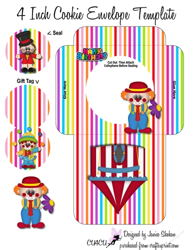 COOKIE POCKET - CLOWNS, CIRCUS, BALLOONS BOYS - CUP802454_2049 ...