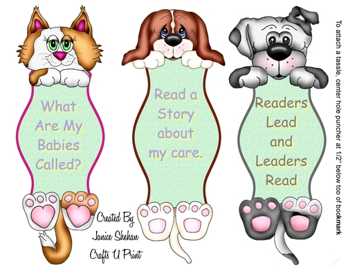 PET BOOKMARKS - DOGS AND CAT - CUP802699_2049 | Craftsuprint
