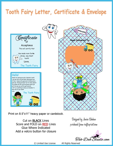 TOOTH FAIRY KIT-BOYS BLACK - CUP862121_2049 | Craftsuprint