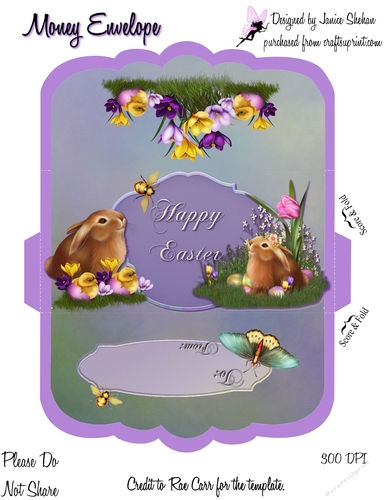 MONEY ENVELOPE WALLET - HAPPY EASTER - CUP864574_2049 | Craftsuprint