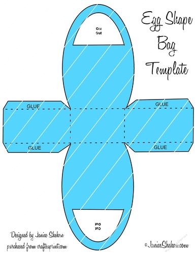 EGG SHAPED BAG TEMPLATE - CUP956086_2049 | Craftsuprint