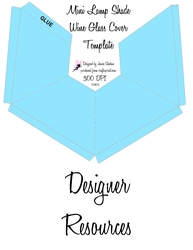 WINE GLASS MINI LAMPSHADE LAMP SHADE TEMPLATE - Photo by Susan Mehlbaum ...