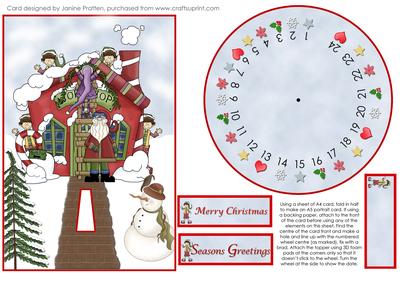 Santa's Workshop with Elves Advent Wheel Card - CUP275486_1504 ...