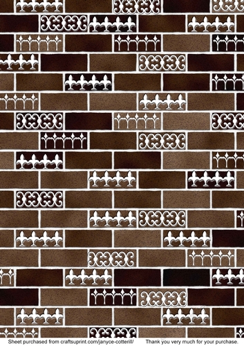 Brick Paper 2 Patterned - CUP1139587_1035 | Craftsuprint