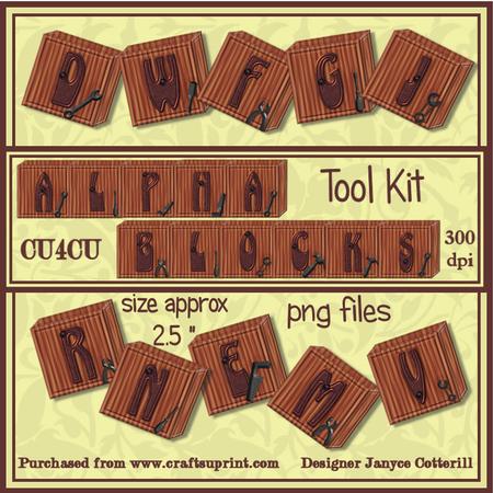 Alpha Tool Kit Blocks Cu4cu - CUP306178_1035 | Craftsuprint