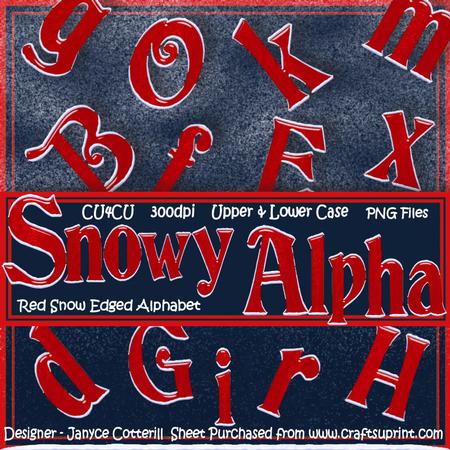 Red Snow Covered Alphabet Cu4cu - CUP369318_1035 | Craftsuprint