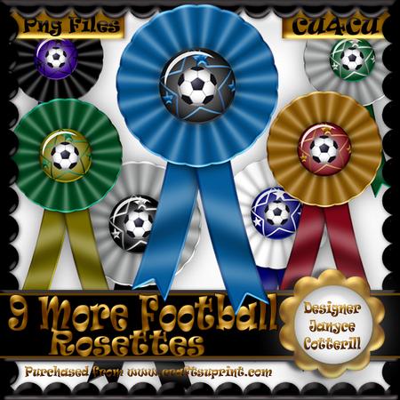 9 More Football Rosettes Cu4cu - CUP404580_1035 | Craftsuprint