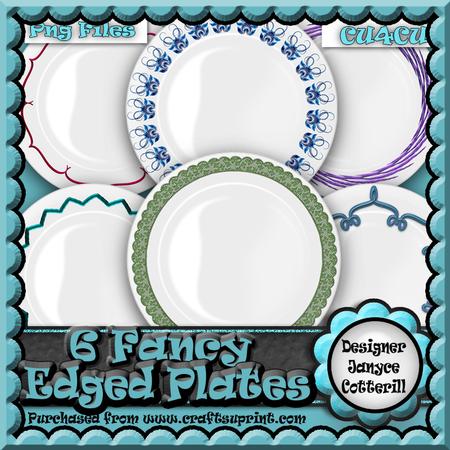6 Fancy Edged Plates Cu4cu Designer Resource - CUP412501_1035 ...