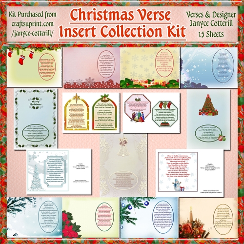 Christmas Verse Insert Collection Kit - CUP810111_1035 | Craftsuprint