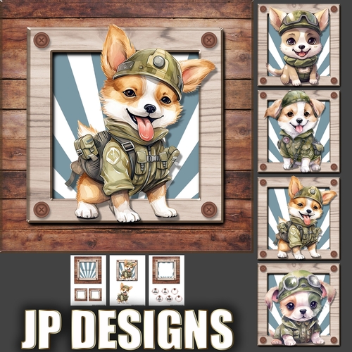Army Pup Topper kit - CUP1211279_99433 | Craftsuprint