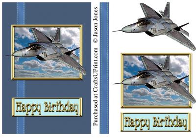 Top Gun Aeroplane Birthday Card - CUP189833_1068 | Craftsuprint