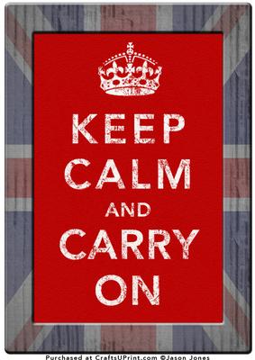 Keep Calm and Carry on A4 Card Front - CUP197540_1068 | Craftsuprint