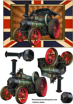 Steam Engine Card Front - CUP205738_1068 | Craftsuprint