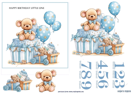 Happy Birthday Little one Blue - CUP1309222_97497 | Craftsuprint