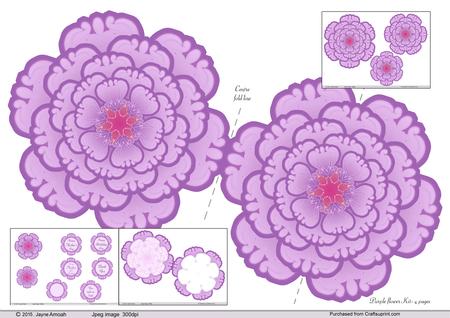 Purple Flower Shaped Card - CUP607629_2101 | Craftsuprint