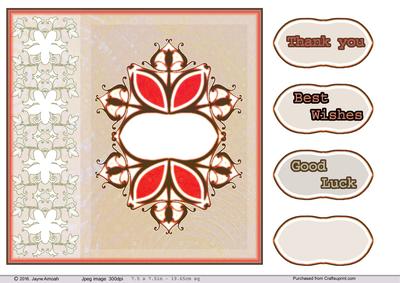 Decorative Labe Card Front - CUP673925_2101 | Craftsuprint