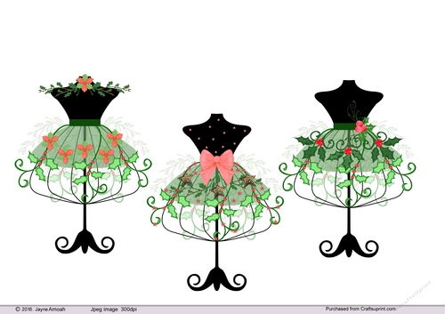 Christmas decorated manekin - CUP734645_2101 | Craftsuprint