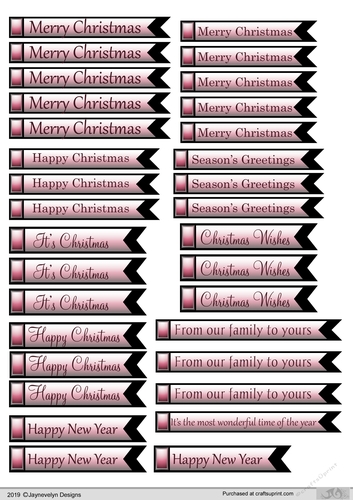 Christmas and New Year sentiments-5 pink - CUP996382_2101 | Craftsuprint