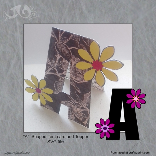 A Shaped card, Letter A, Alphabet Card - CUP998322_2101 | Craftsuprint
