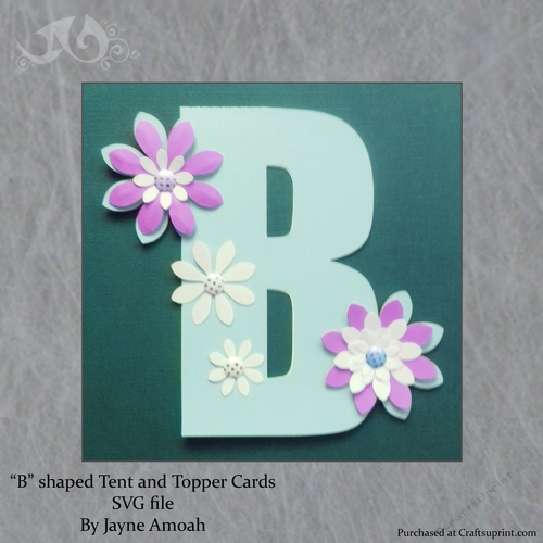 B Shaped card, Letter B, Alphabet Card - CUP998334_2101 | Craftsuprint