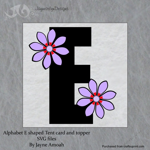 E Shaped card, Letter E, Alphabet Card Tent card - CUP998350_2101 ...