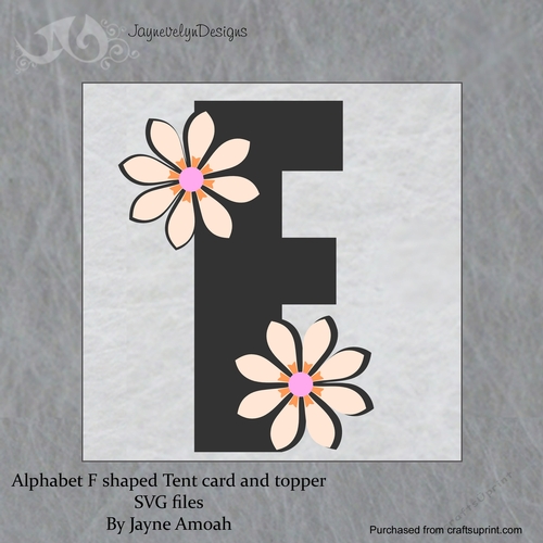 F Shaped card, Letter F, Alphabet Card Tent card - CUP998354_2101 ...