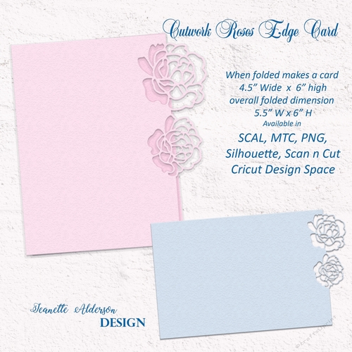 Cut work roses card cutting file - CUP1049169_63795 | Craftsuprint