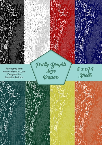 Pretty Bright Lace A4 Paper Pack 8 x Sheets - CUP1163335_2474 ...