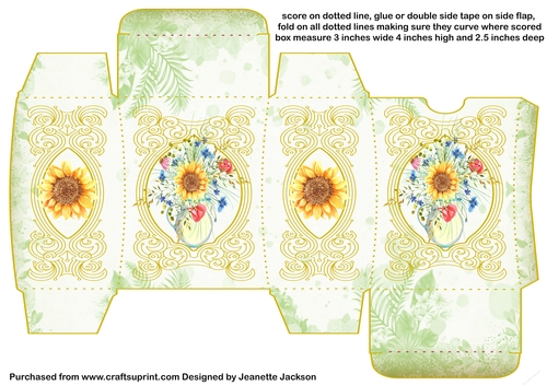 Sunflower Gift Box - CUP1169279_2474 | Craftsuprint