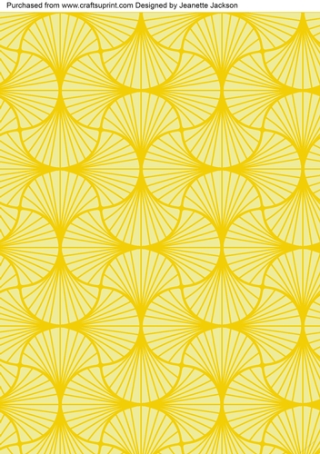 Art Deco Yellow A4 Background Paper - CUP1175423_2474 | Craftsuprint